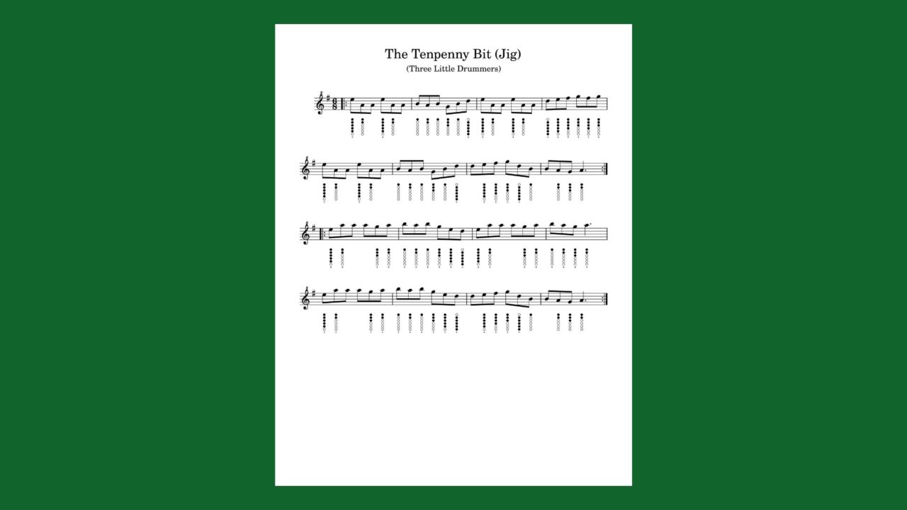 Learning The Tenpenny Bit Jig (Three Little Drummers) | My Low D ...