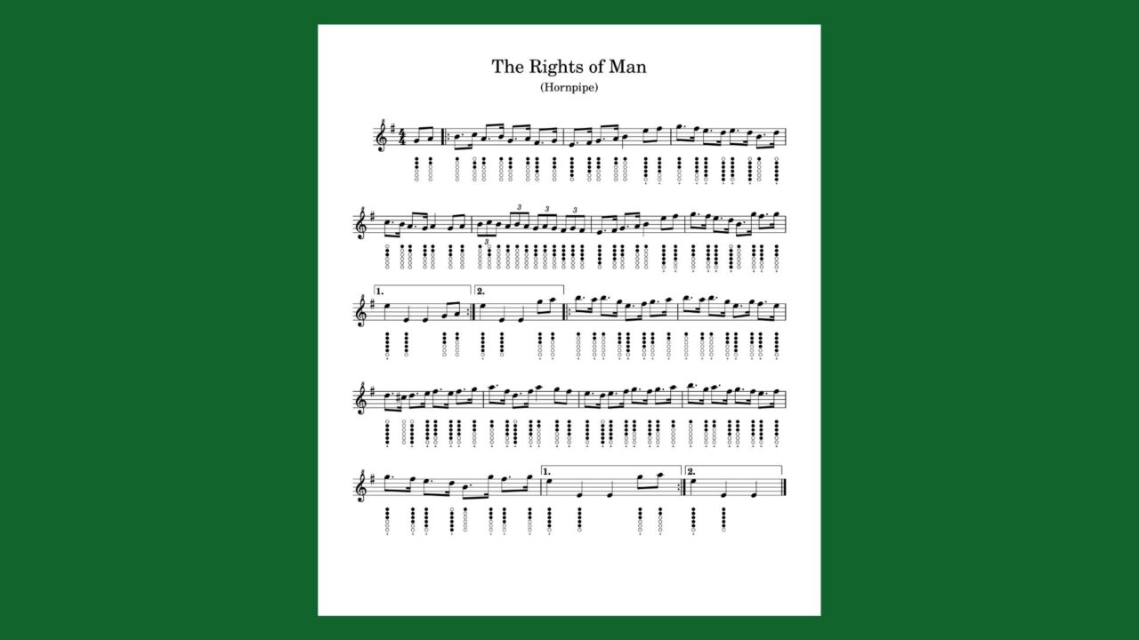 Introducing the Hornpipe The Rights of Man for Low and High D Whistles ...