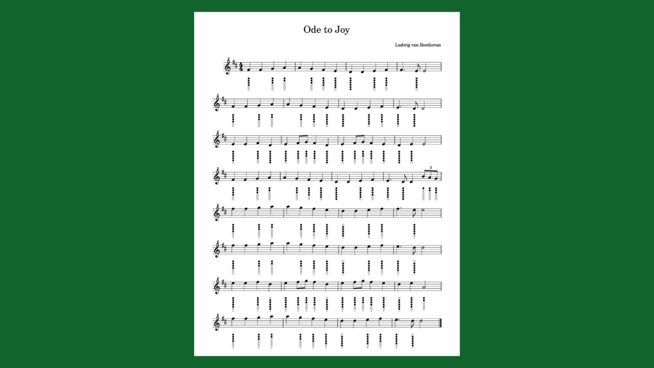 Introducing Beethoven’s “Ode to Joy” for Low and High D Whistles | My ...