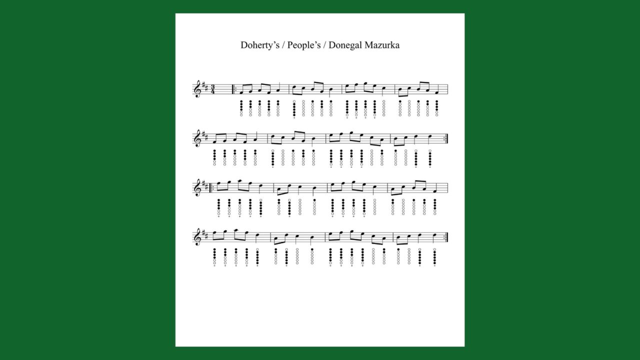 Introducing Doherty’s, Peoples’, Donegal Mazurka for Low and High D ...