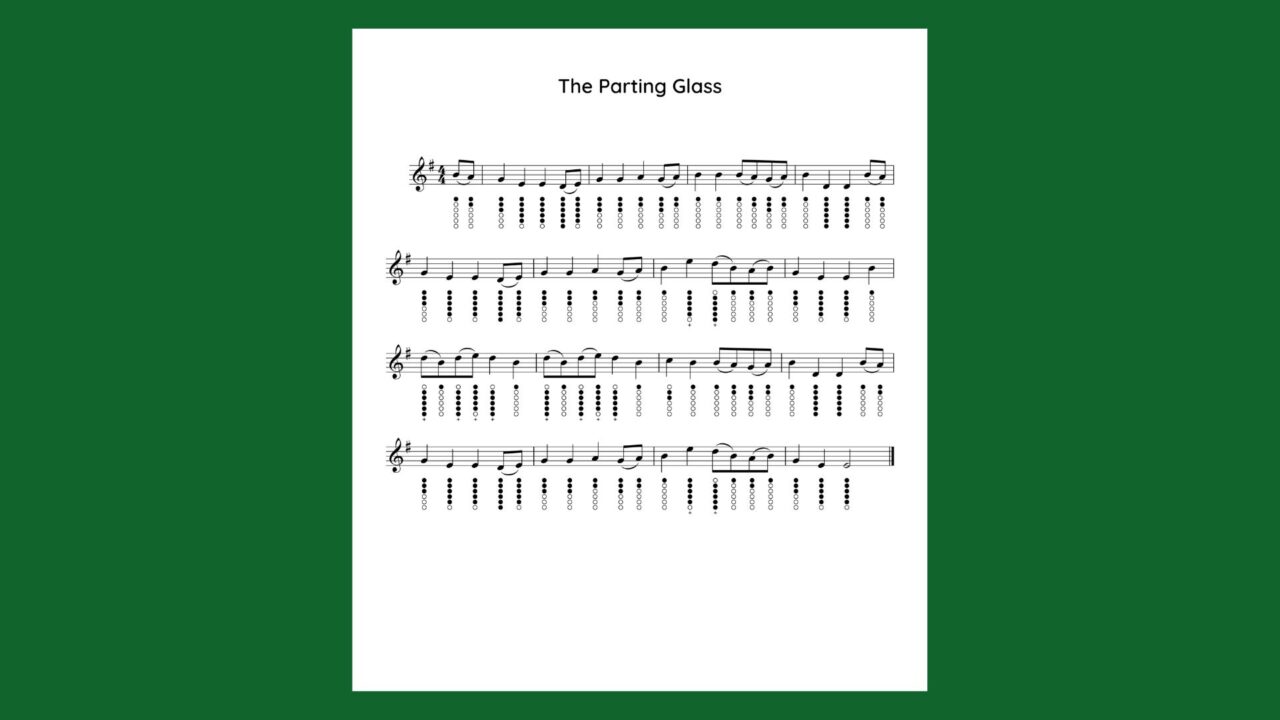 Introducing The Parting Glass (Ballad) for Low and High D Whistles | My ...
