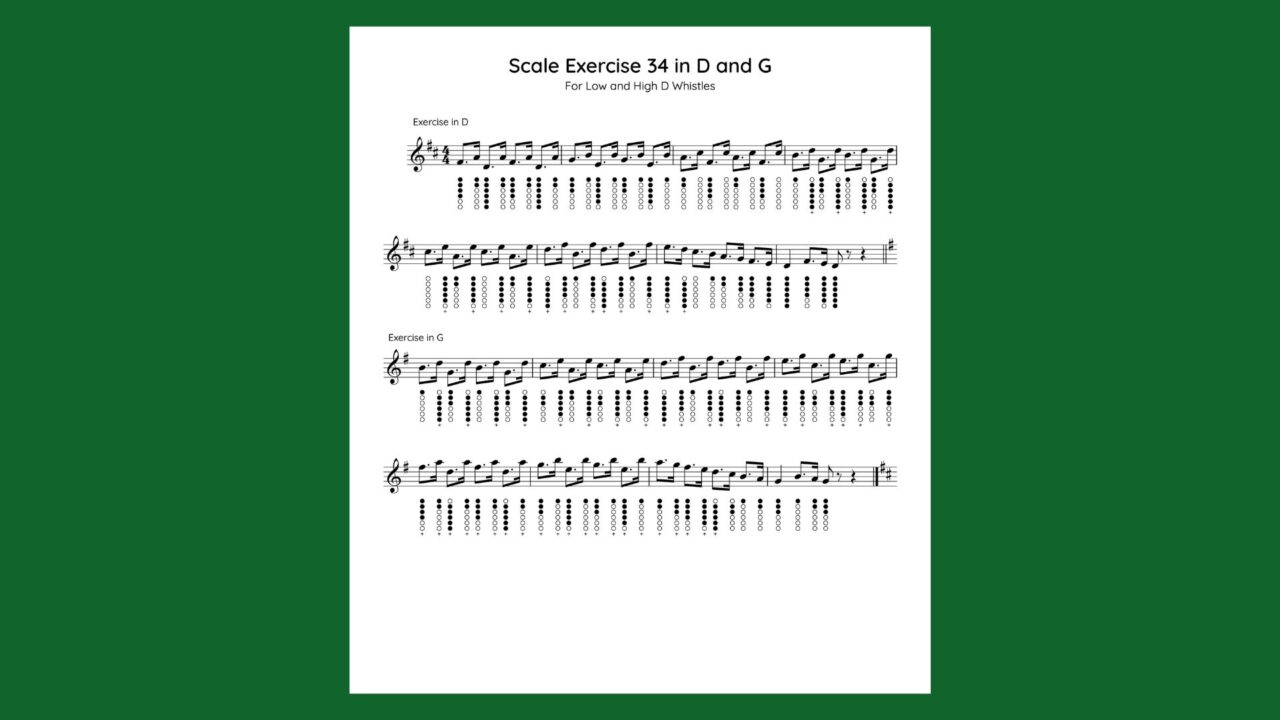Introducing Scale Exercise 34 for Low and High D Whistles (Hornpipe ...